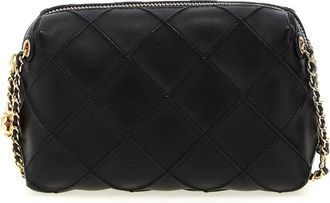 Tory Burch Sac bandouli&egrave;re Charlie matelass&eacute; - Femme - Sacs - Noir - Taille: ONE Size