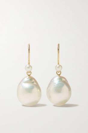 Mizuki Ohrringe Aus 14 Karat Gold Mit Perlen