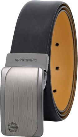 Lindenmann Ceinture de coude pour homme en cuir de boeuf noir Made in Germany, Farbe/Color:noir, Size US/EU