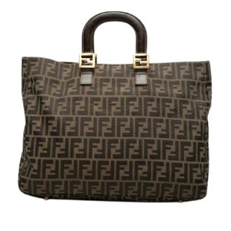 Fendi Sac cabas Pre-owned en toile - Femme - Pre-owned - Brun - Taille: ONE Size