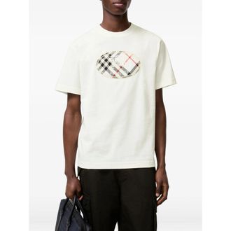 Burberry Check T-Shirt - White