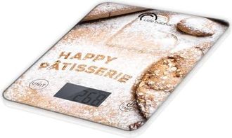 Little Balance 8207 Happy Food - Balance de cuisine &eacute;lectronique - 5 kg / 1 g - Plateau en verre tremp&eacute; - Design P&acirc;tisserie