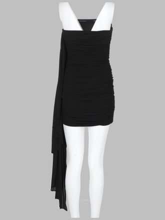 Alexander Wang Draped Cupro Mini Dress - Black