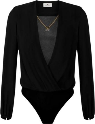 Elisabetta Franchi Femme, Tops, Noir, Taille: 42 FR Body Shirt