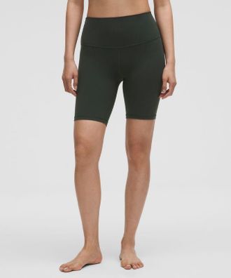 lululemon Align Shorts mit hohem Bund f&uuml;r Frauen - 20 cm - Gr&ouml;&szlig;e 14 in Rainforest Green