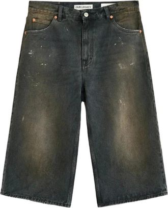 Our Legacy Homme, Shorts, Noir, Taille: XL Nebula Wash Wide Leg Shorts