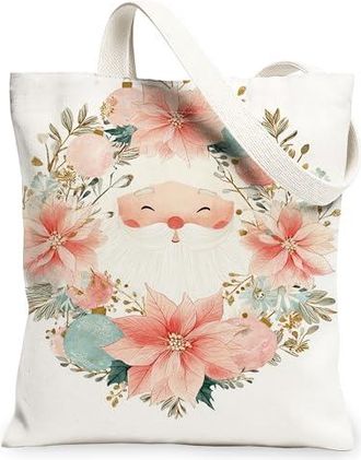 Generic Sacs fourre-tout fantaisistes en toile, motif floral artistique, sacs de courses r&eacute;utilisables, vintage, l&eacute;gers, lavables &agrave; l&eacute;paule pour salle de spor