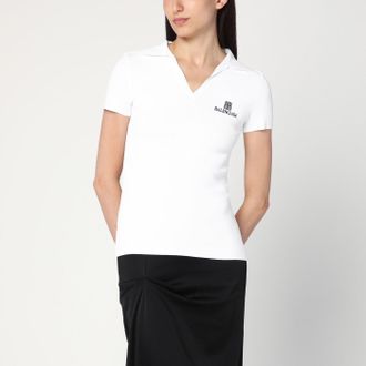 Balenciaga Wei&szlig;es kurz&auml;rmeliges Nano BB Tanktop