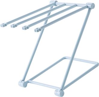 Dioche K&uuml;chentuch-Trocknungs-Geschirrtuch-W&auml;schest&auml;nder - 4-Armiger, Klappbarer Vertikaler Handtuchst&auml;nder f&uuml;r die K&uuml;che - Langlebige und Platzsparende Handt