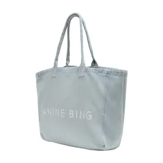 Anine Bing Womens Leo Tote Blue Cotton