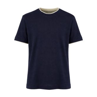 Eleventy Kurz&auml;rmeliges T-Shirt - - Tops - Herren - Blau - S