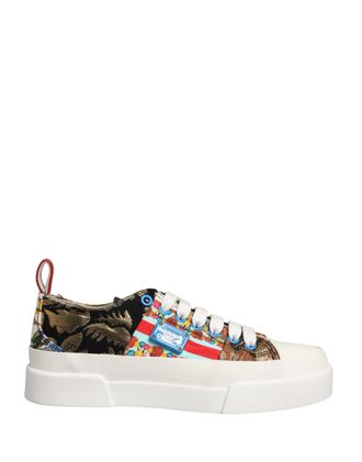 Dolce & Gabbana Womens Multicolor Patchwork Low Top Sneakers Shoes
