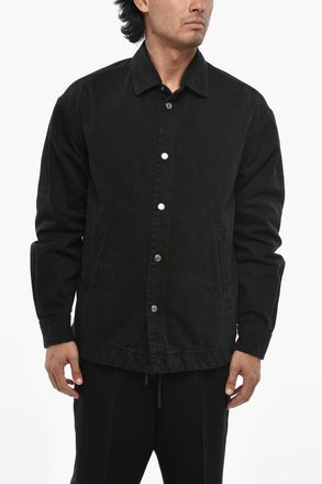 Dsquared2 ICON Dark-Wash Denim Jacket with Embossed Logo Dsquared2