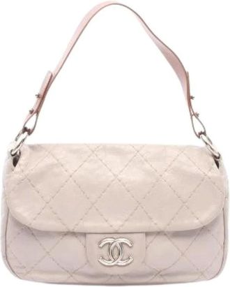 Chanel Pre-owned Sac bandouli&egrave;re Ultra Stitch en cuir - Femme - Pre-owned - Beige - Taille: ONE Size
