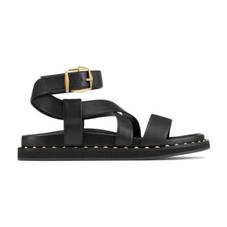 Jimmy Choo London Femme, Chaussures, Noir, Taille: 36 EU Blaise Flat Sandales