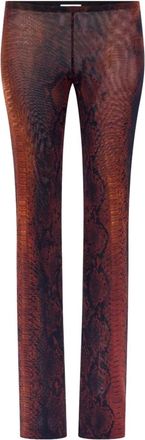 Jean Paul Gaultier Femme, Pantalons, Multicolore, Taille: 40 FR Mesh Trouser Printed Python