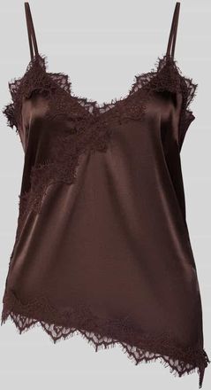 Noisy May Trägertop aus Satin mit Spitzenbesatz Modell SOFIE