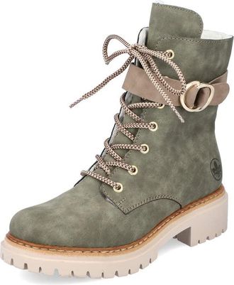 Rieker Damen Schn&uuml;rstiefeletten 72610, Frauen Stiefeletten,Kurzstiefel,uebergangsschuhe,uebergangsstiefel,Chukka Boots,Boots,gr&uuml;n (55),39 EU / 6 UK