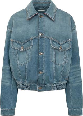 Versace Femme, Vestes, Bleu, Taille: 36 FR Veste &agrave; Col Revers