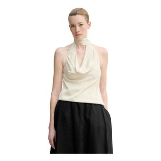 Isabelle Blanche &Auml;rmellose Bluse - - Tops - Damen - Beige - L