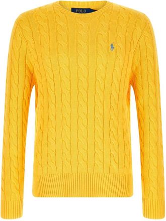 Polo Ralph Lauren Homme, Pulls, Jaune, Taille: XL Braid Texture Crewneck Sweater
