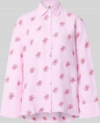 Tommy Hilfiger Oversized Hemdbluse aus Leinen-Viskose-Mix