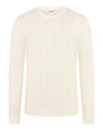 Gran Sasso Softer Pullover aus &auml;gyptischer Baumwolle mit Zopfmuster in