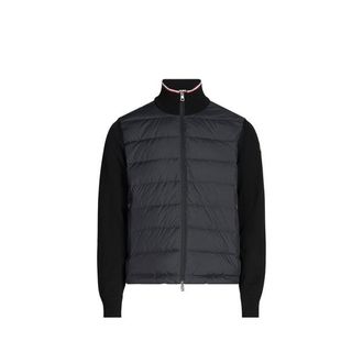 Moncler Cardigan zipp&eacute; en coton matelass&eacute;