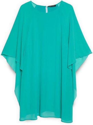 Fiorella Rubino Femme, Robes, Vert, Taille: 46 FR Robe en georgette avec manches kimono maxi