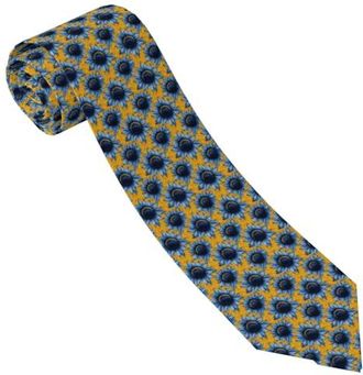 Generic Imprimé Tournesols Bleu A Cravatte Polyvalente Cravates Doux Cravates Hommes Pour Célébrations Femmes Entreprise