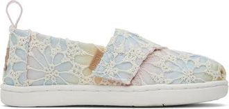Toms Girls Classic Alpargata Loafer Flat, Parfait Pink Ombre Floral Lace, 12.5 UK Child