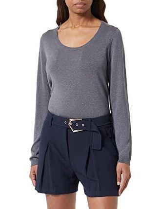 Morgan Short city paperbag ceinturé Marine 38 Slim