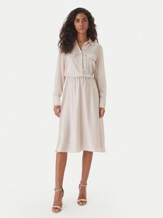 Fracomina Kleid f&uuml;r den Alltag FY26SD2025W41101 &Eacute;cru Regular Fit