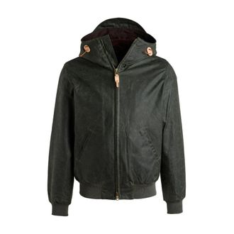 Manifattura Ceccarelli 7082-Wx Bomber mit Kapuze - - Jackets - Herren - Gr&uuml;n - 4XS