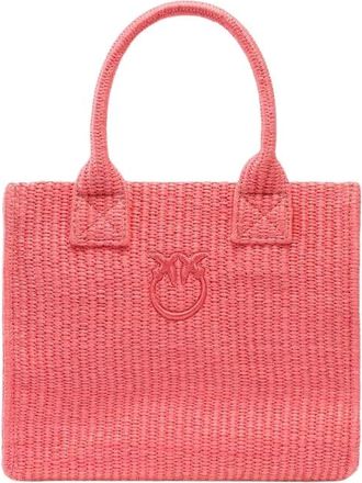 Pinko Pinko, Femme, Sacs, Rose, Taille: ONE Size Mini Sac Shopper de Plage