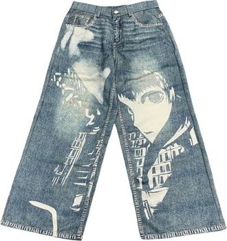 Generic Jean Homme Jeans Homme Jean Homme Regular Confortable Classique Imprim&eacute; Graphique Caract&egrave;re Coupe Droite Rel&acirc;ch&eacute;e - Confort Et Personnalit&eacute; pour Stree