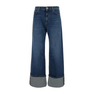 Pinko Wanda Umschlag Weite Hosen - - Jeans - Damen - Blau - W30