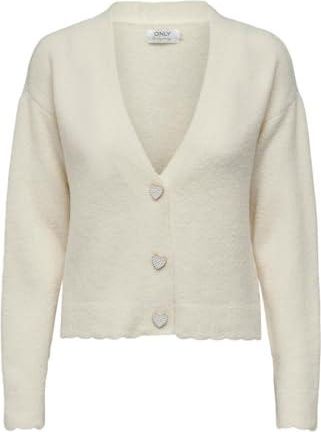 Only Only Onlrositta Ls Vneck Card KNT pour Femme, Bouleau, M