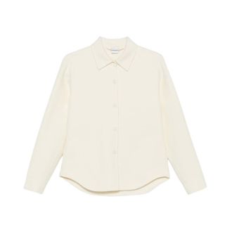Aspesi Chemise en laine feutr&eacute;e - Femme - Blouses et Chemises - Blanc - Taille: 40 FR