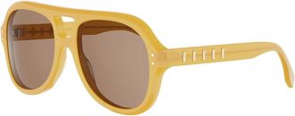 Fendi Five Sisters Aviator Sonnenbrille - - Accessories - unisex - Gelb - 56 MM