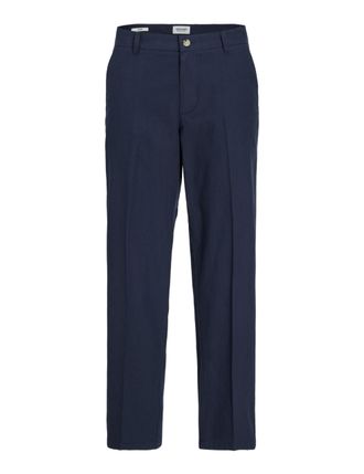 Jack & Jones Herren Jpstkarl Jjpierre Linen Blend Chino Chino-Hose, Navy Blazer, 32W / 32L