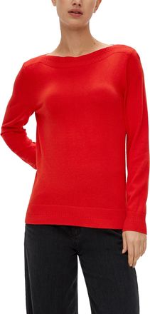 s.Oliver Feinstrickpullover mit U-Boot-Ausschnitt
