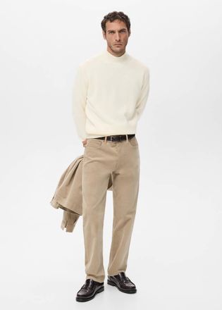 Mango Pull en maille 100 % laine italienne &eacute;cru - Homme - XXL - MANGO MAN