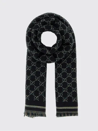 Gucci &Eacute;charpe en laine avec motif GG all-over et bords frang&eacute;s