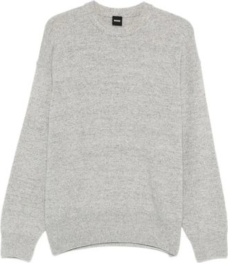 HUGO BOSS Femme, Pulls, Gris, Taille: 44 FR Maille en laine