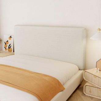 Generic Stretch Kopfteil Bezug King Queen Full Size Hochelastischer Bettkopfteil Bezug Staubdichter Schutzh&uuml;lle f&uuml;r Schlafzimmerdekoration Wei&szlig; L&auml;nge des Quee