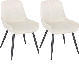 Woltu Esszimmerst&uuml;hle 2er Set, Polsterstuhl Samt, K&uuml;chenstuhl gepolstert, Akzentstuhl f&uuml;r Wohnzimmer Schlafzimmer K&uuml;che, ergonomischer Stuhl mit R&uuml;ckenlehne