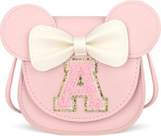 Generico Cadeau pour fille, Little Mouse Ear Bow Crossbody Purse, mini sac &agrave; bandouli&egrave;re en PU pour enfants et filles, A