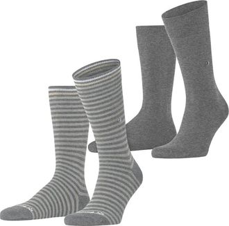 Burlington 2er Pack Socken mit Ringelstreifen und Uni in