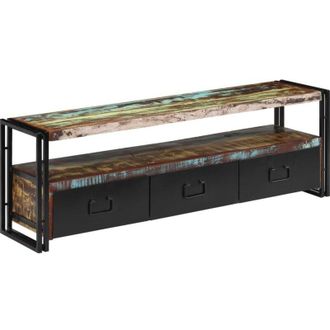 vidaXL TV-Schrank Altholz Massiv 120x30x40 cm - Vidaxl